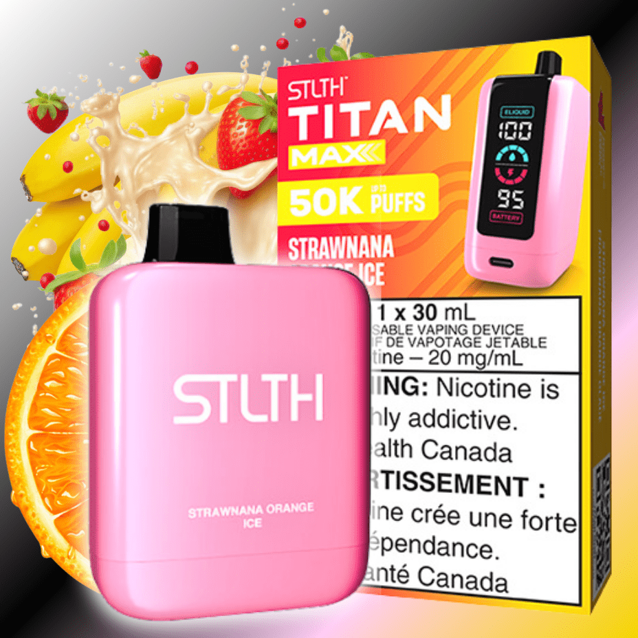 STLTH Titan Max 50k Disposable Vape-Strawnana Orange Ice in MB ...